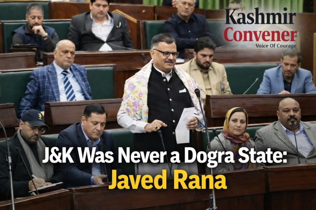 J&K Was Never a Dogra State: Javed Rana - Kashmir Convener